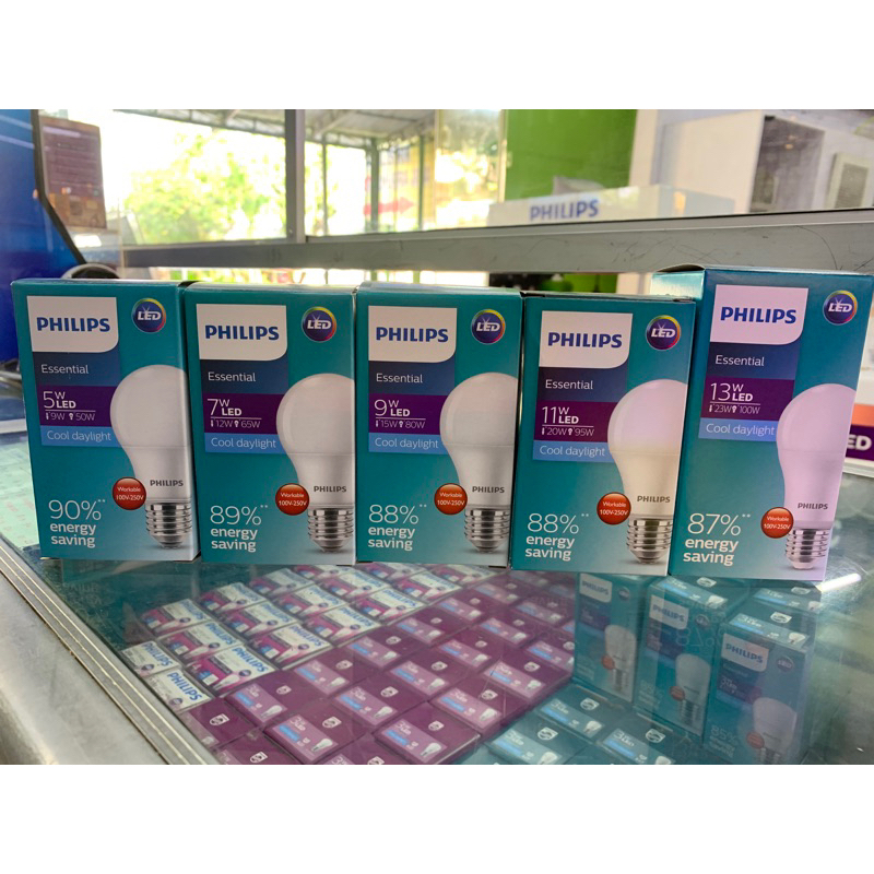 Jual Lampu Philips LED Essential 3W, 5W, 7W, 9W, 11W, 13W - FIT E27 | Shopee Indonesia