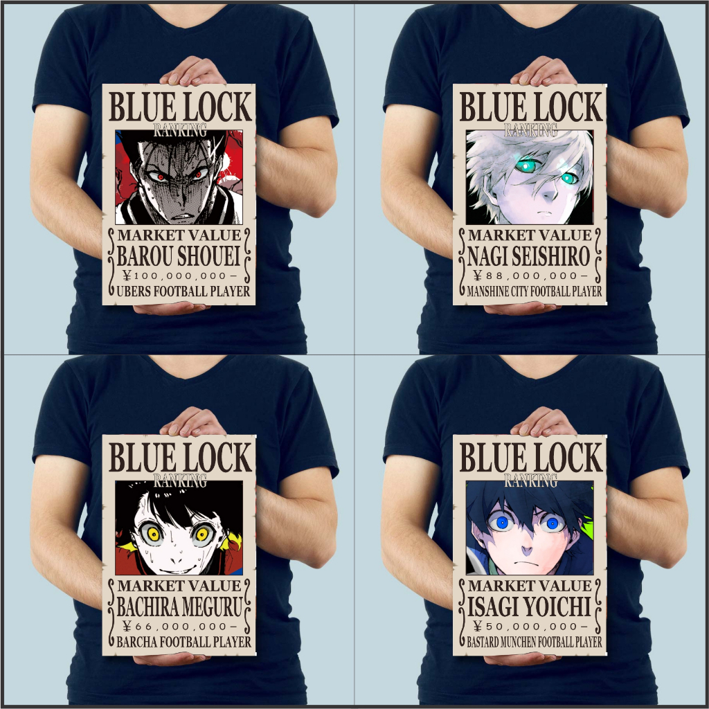 Jual Koleksi Poster A4 Anime Blue Lock Ranking - Dekorasi Bounty Poster ...