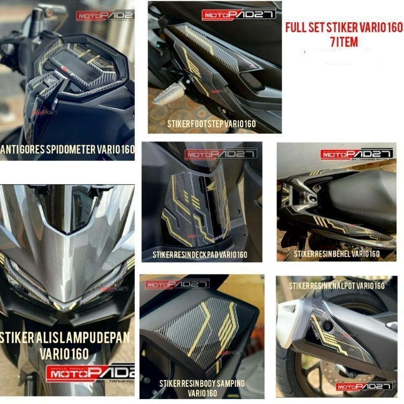 Jual Stiker full body Vario 160 Emblem Aksesoris Honda Vario 160 resin ...