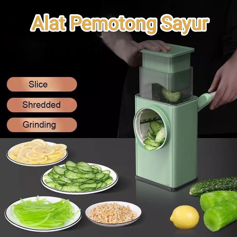 Jual Alat Pemotong Sayuran Buah Buahan 4 In 1 Vegetable Slicer Machine ...