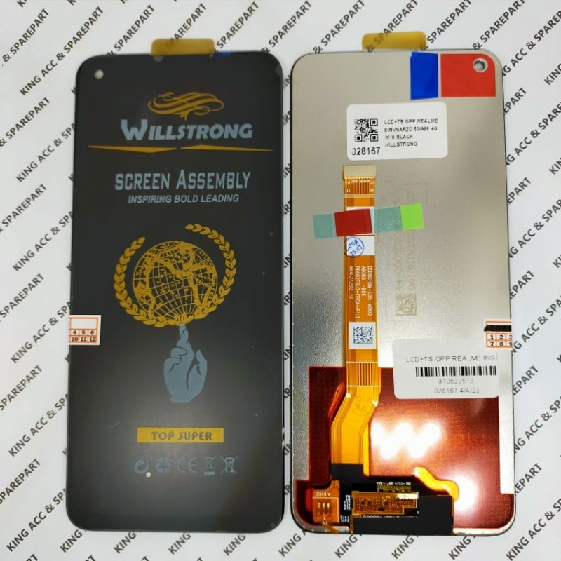 Jual LCD TOUCHSCREEN OPPO REALME 8i REALME 9I OPPO A96 NARZO 50 BLACK ...