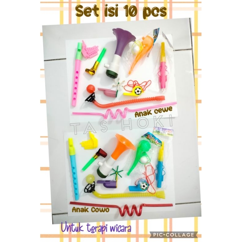 Jual peluit set isi 5pcs /10pcs / bola tiup /tiup bola / peluit terapi ...