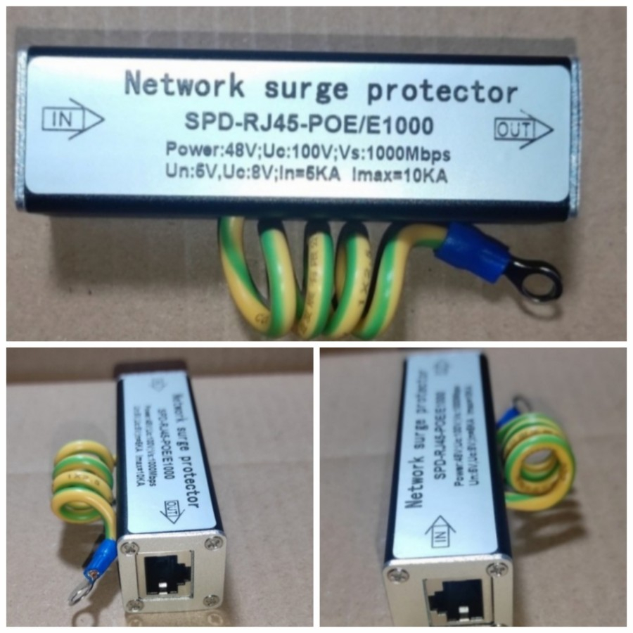 Jual Network Surge Protector Anti Petir Poe 1000mbps spd-rj45-poe/e1000 ...