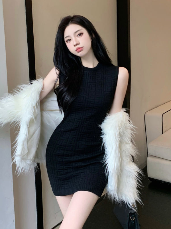 Jual Luxcy Yuri Dress Midi Dress Korean Bodycon Sleeveless Gaun Wanita ...