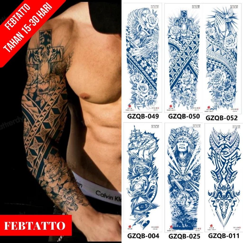 Jual FRUIT INK Tato Semi Pemanent Tahan 1 Bulan Ukuran 17 X 48cm Motif ...