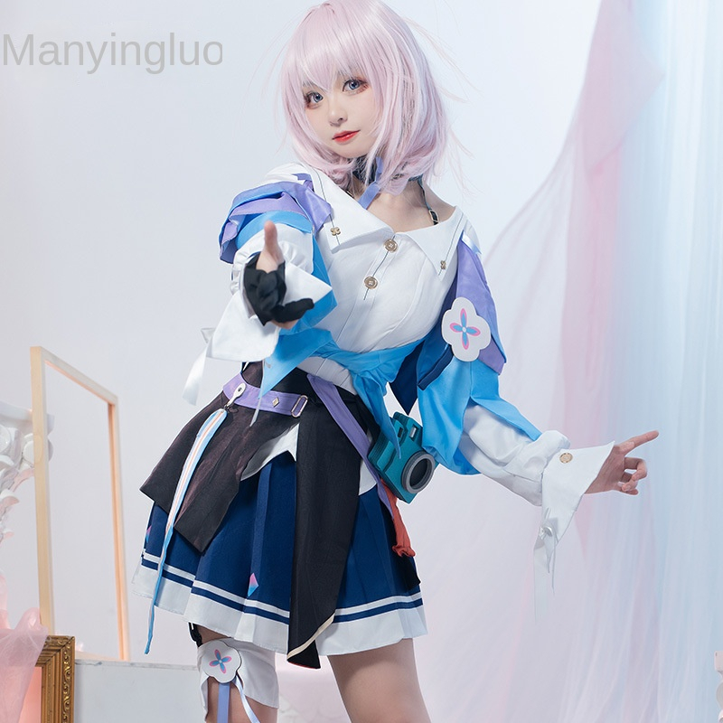 Jual Broken Star Dome Railway Anime Game March 7 cosplay clothing wig ...
