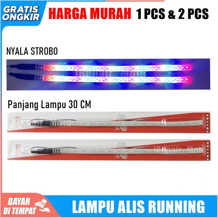 Jual Lampu Running Alis Led Flexibel 30cm Nyala Flash RGB Alis Kolong ...