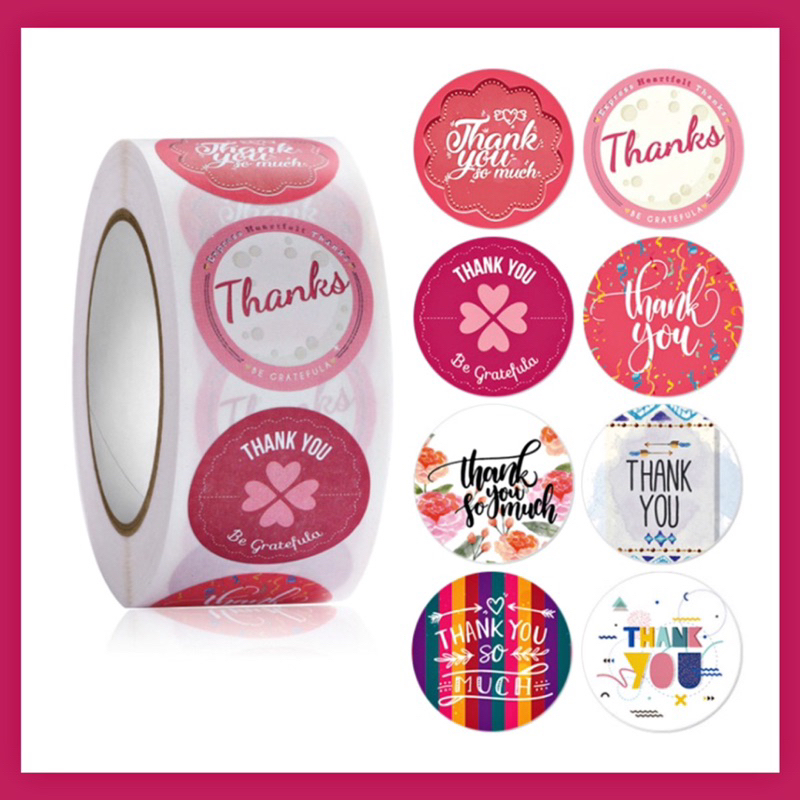 Jual [ BUKAN 1 ROLL!!!! ] Sticker Thank You / Stiker Label / Stiker ...