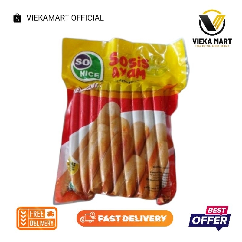 Jual So Nice Sosis Ayam 500g | Shopee Indonesia