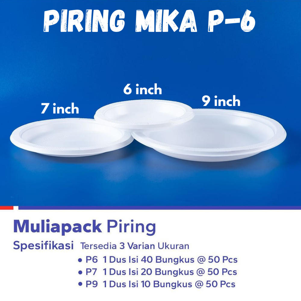 Jual Piring Mika Ukuran 6 inch 50pc / Piring Plastik Mika 1 Pack ...