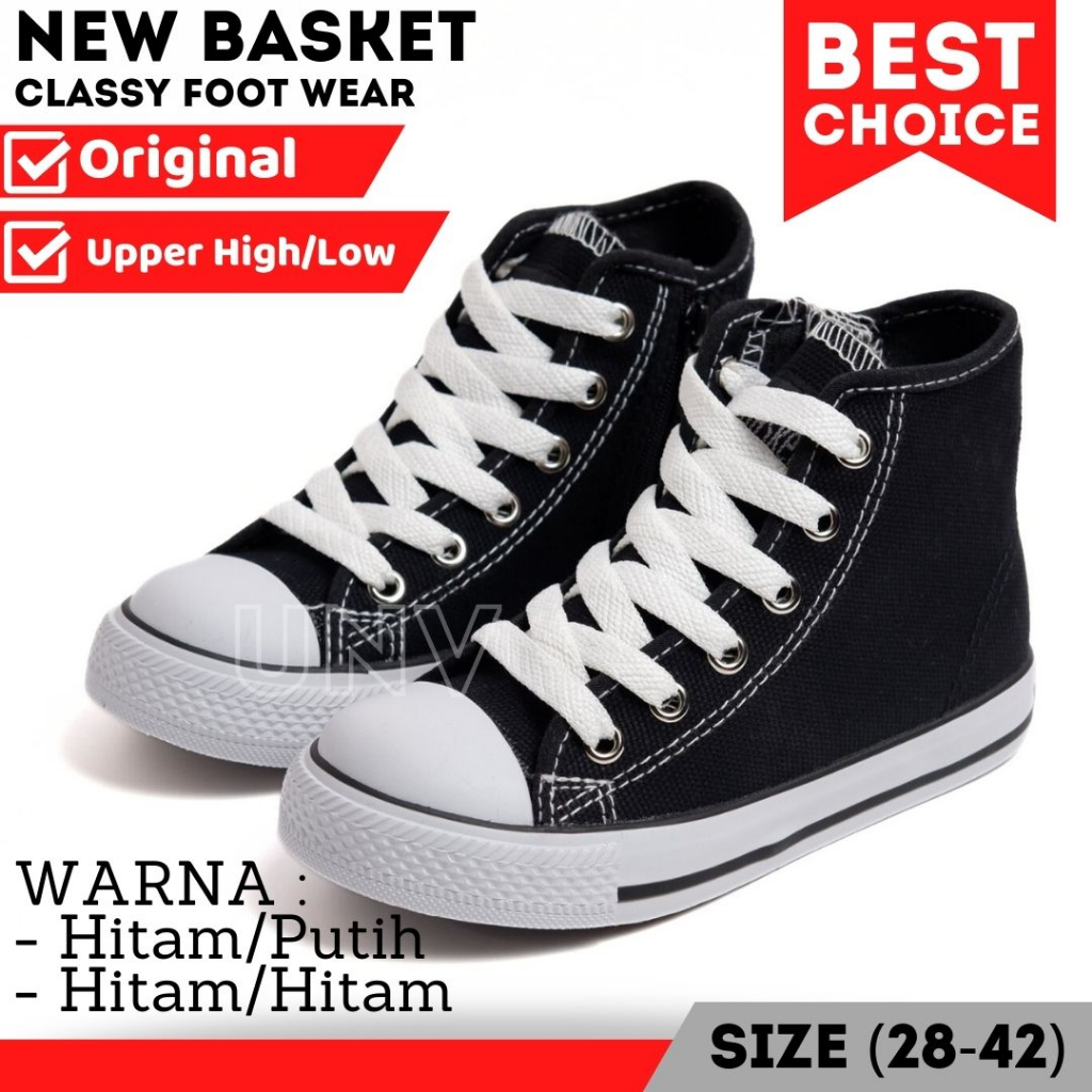 Jual Sepatu Sekolah Anak Perempuan Laki Tali NB NewBasket Basket New ...