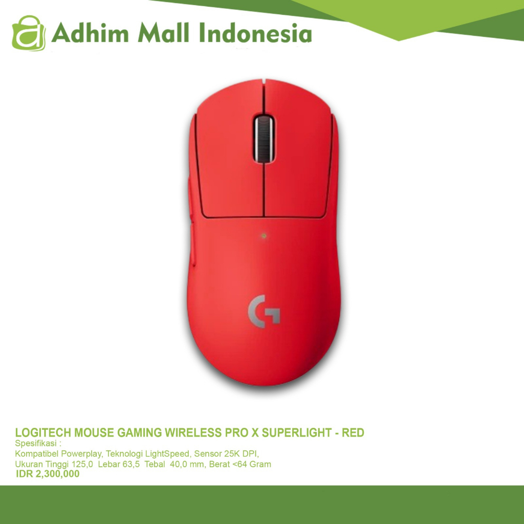 Jual Logitech Mouse Gaming Wireless Pro X Superlight - RED (Garansi ...