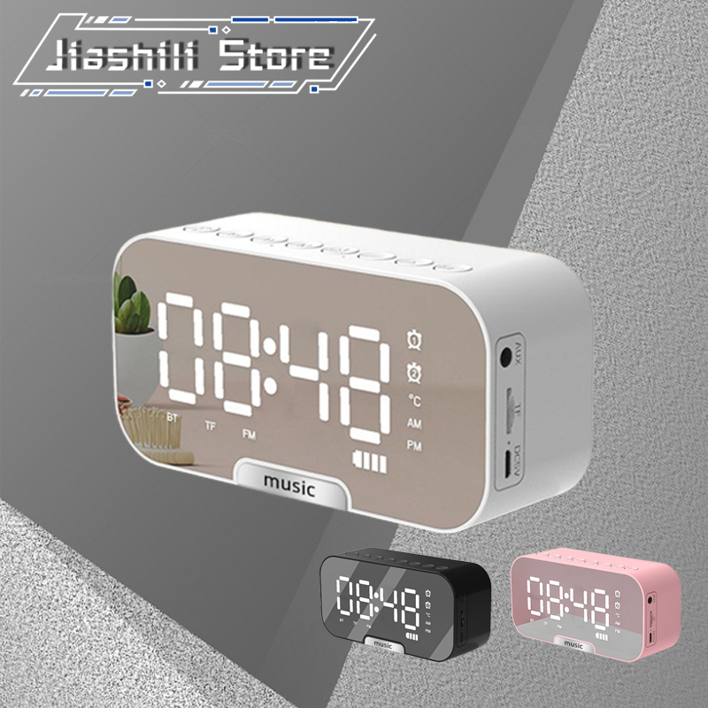 Jual Jam cermin jam speaker bluetooth nirkabel, portabel mini siaran ...