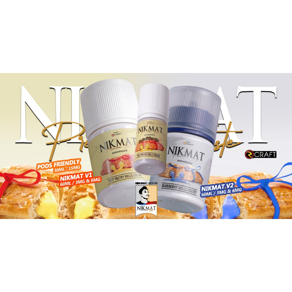 Jual NIKMAT 60ML SERIES V1 PUFF PASTRY ROLL CREAM - V2 BLUEBERRY ROLLS ...