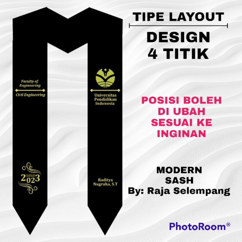 Jual ( MODERN SASH ) EXPRESS - Slempang Selempang Wisuda Leher Bordir ...
