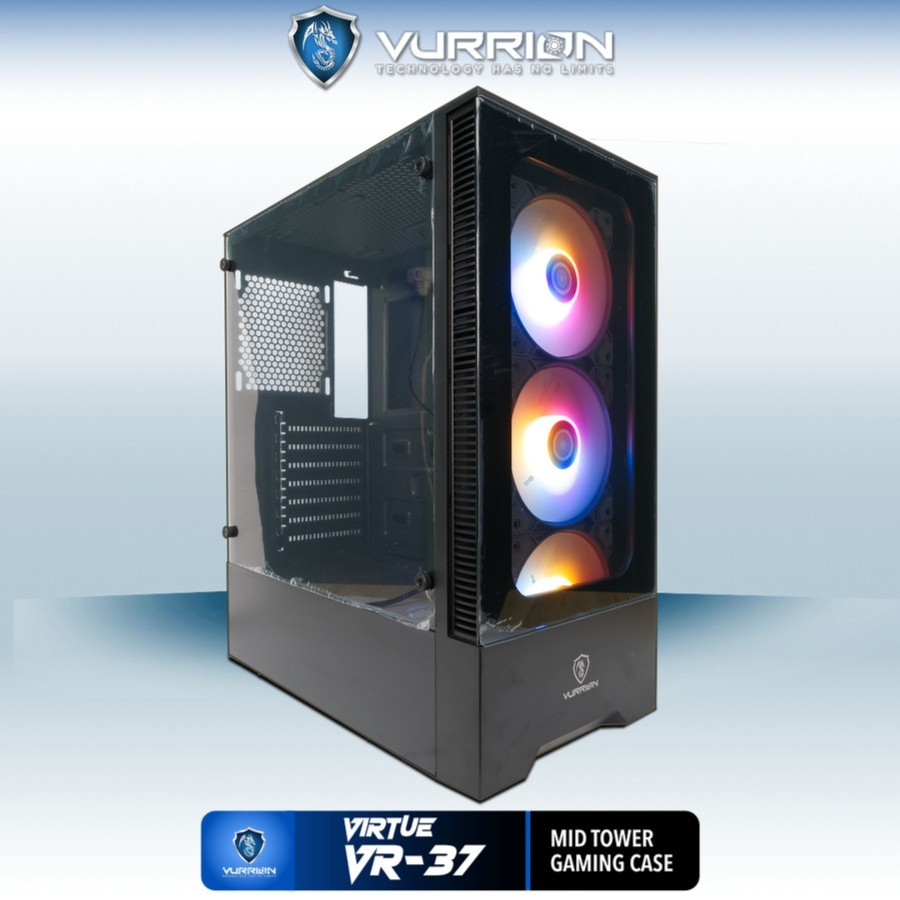 Jual Casing VURRION VIRTUE VR-37 Black Edition - Free 3 Fan ARGB ...