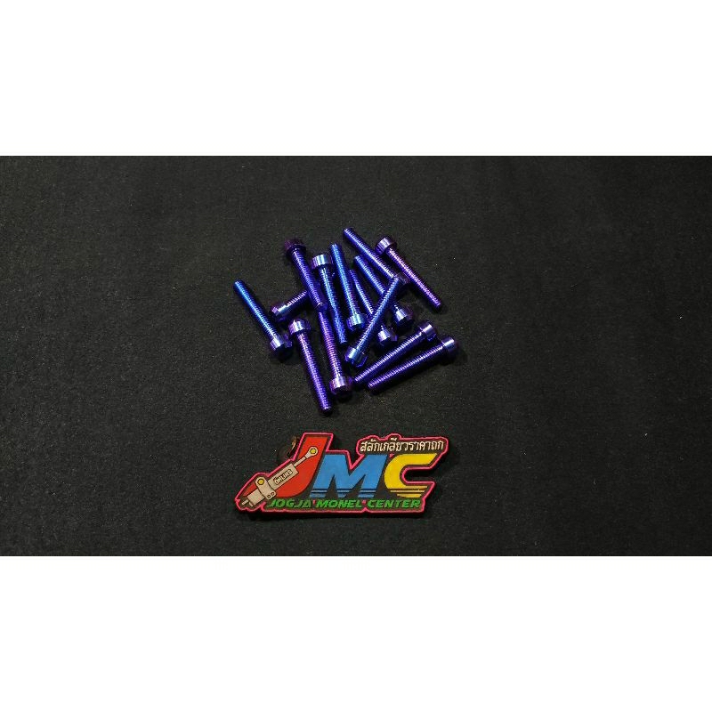 Jual Baut Titanium GR5 Blue Purple M6x40 (Drat 10 panjang 4cm) | Shopee ...