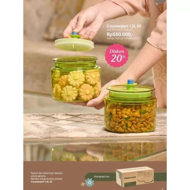 Jual Tupperware - Counterpart 900Ml & 1.2L ( Dapat 2 Pcs ) | Shopee Indonesia