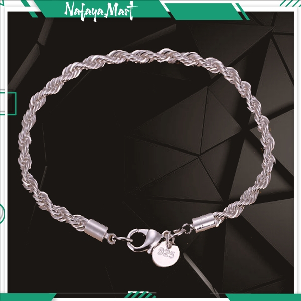 Jual Gelang Rantai Ulir Titanium / Gelang Titanium monel putih / Gelang ...