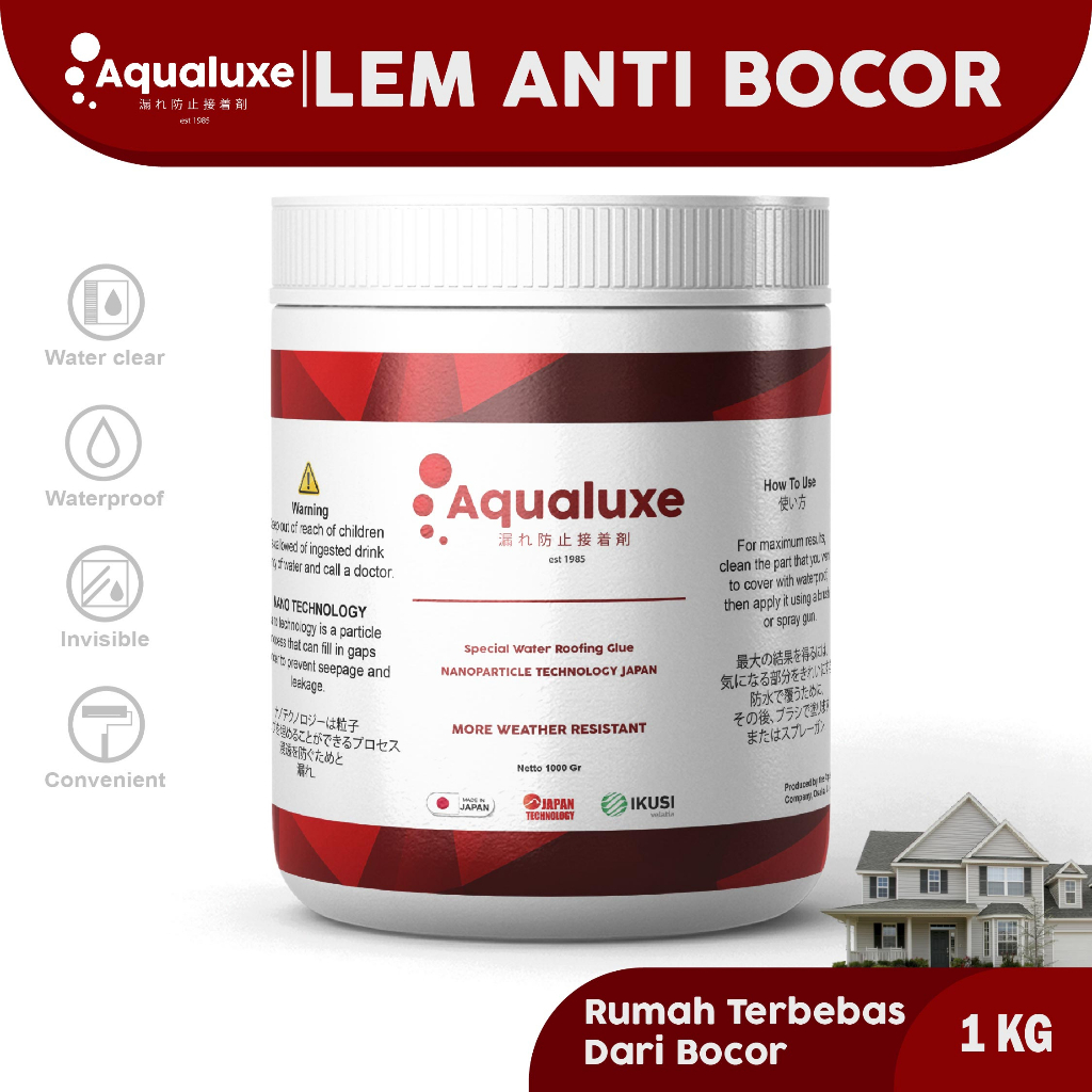 Jual Aqualuxe Lem Transparan 1kg Pelapis Anti Bocor Waterproof Super Kuat untuk Tembok Atap dan ...