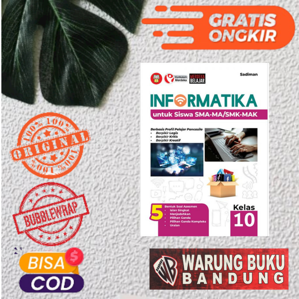 Jual BUKU INFORMATIKA UNTUK SISWA SMA-MA/SMK-MAK KELAS 10 KURIKULUM MERDEKA | Shopee Indonesia