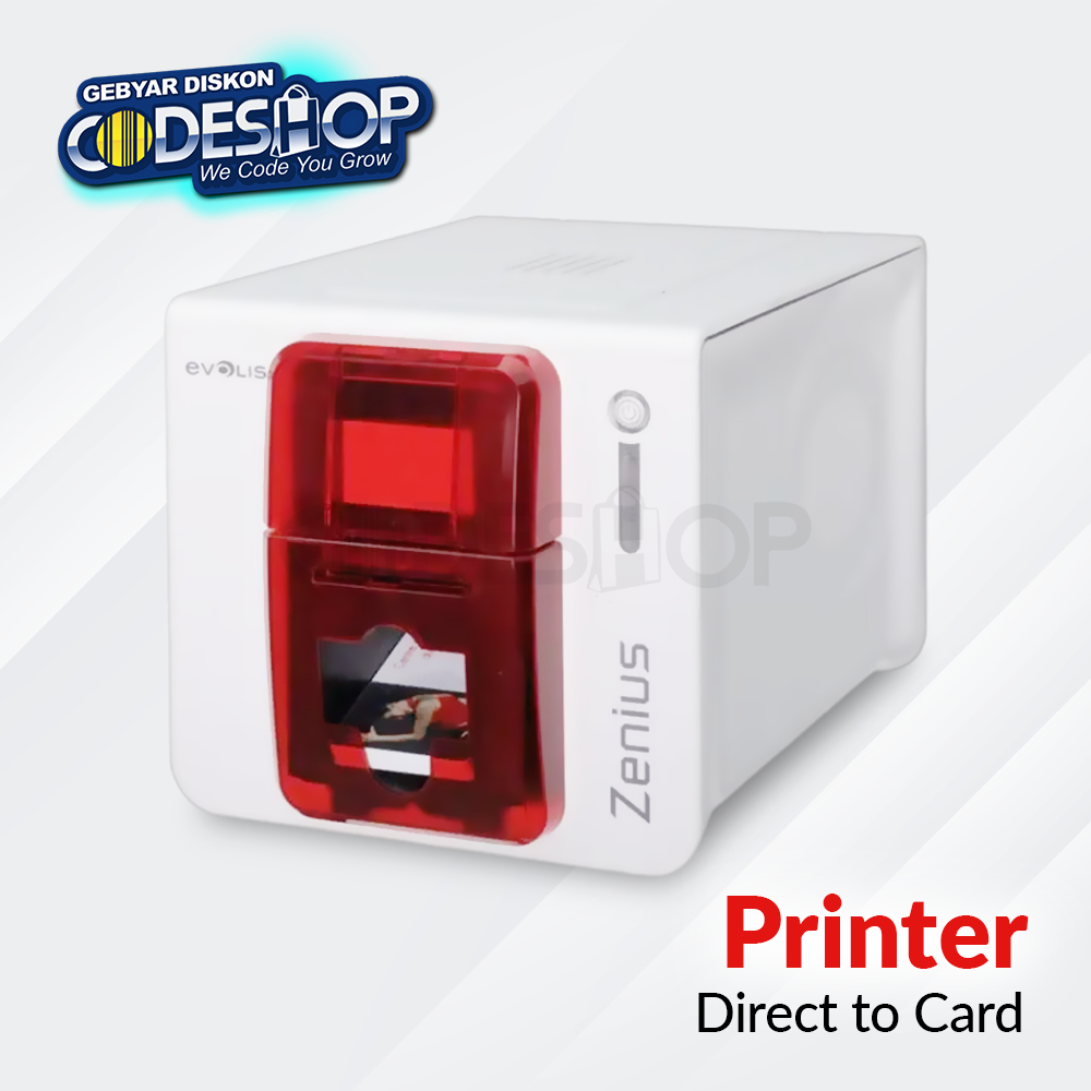 Jual Evolis Zenius Classic Red ID Card Printer Single Side Cetak Kartu ...