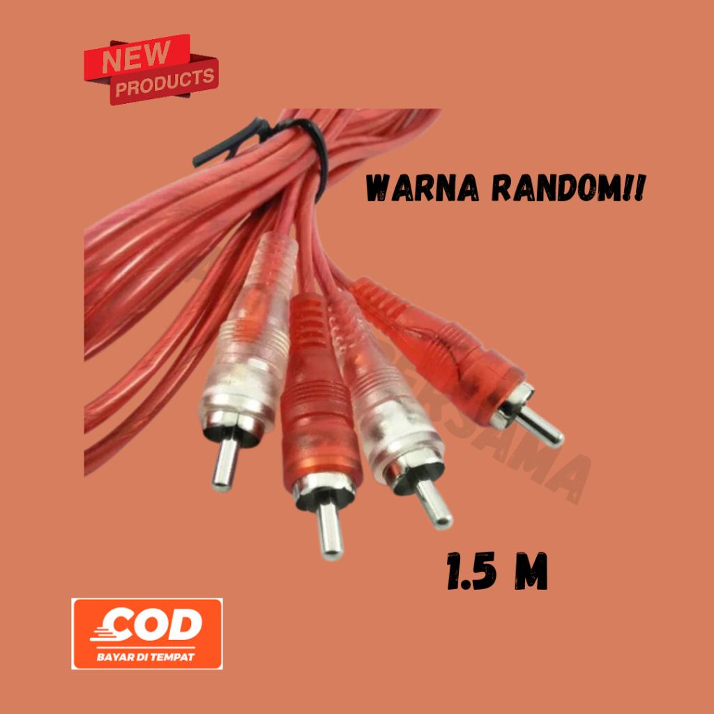 Jual KABEL RCA JACK 2R - 2R 1,5METER FULL TRANSPARAN KABEL AUDIO-VIDEO ...