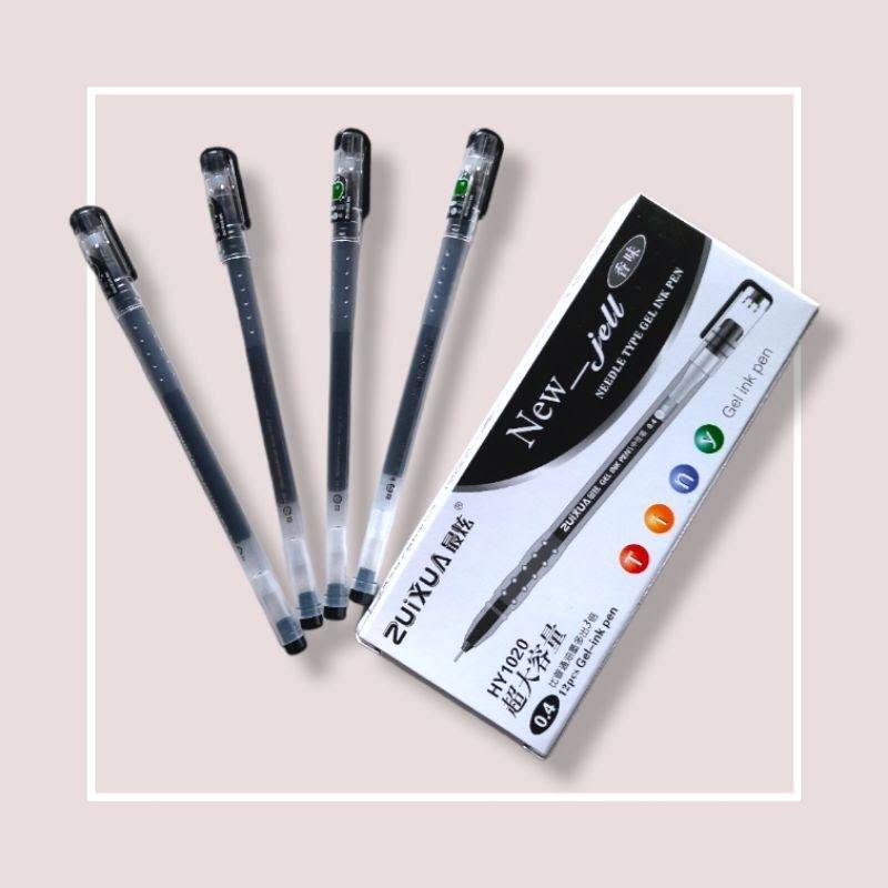 Jual [ 1 LUSIN ] PULPEN ZUIXUA 0,4 MM / GEL PEN / PULPEN CAIR HY 1020 ...