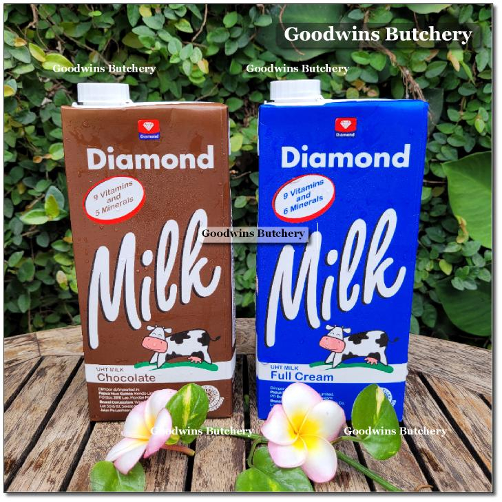 Jual Diamond milk susu sapi UHT Full Cream & Chocolate 1 liter | Shopee Indonesia