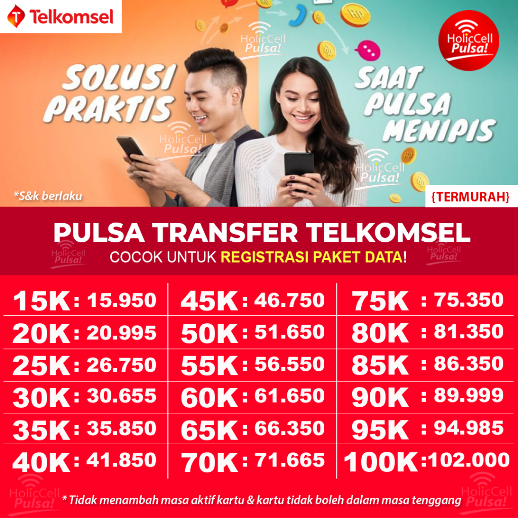 Jual PULSA TRANSFER TELKOMSEL NOMINAL 15.000 - 100.000 I WAJIB BACA ...