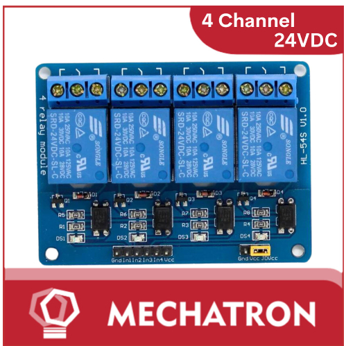 Jual High Quality Relay 4 Channel Ch 24V DC 220V AC Module optocoupler ...