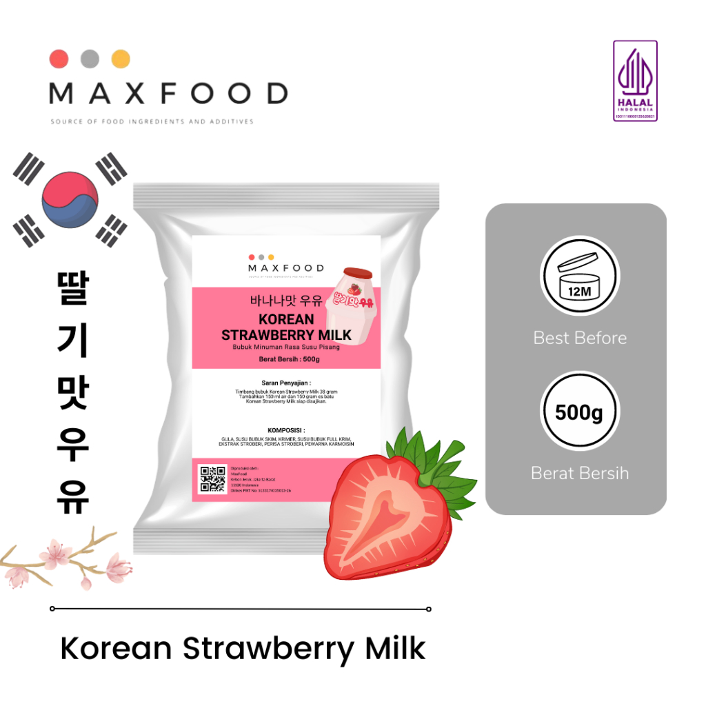 Jual Korean Strawberry Milkshake/ Korean Strawberry Milk / Bubuk ...