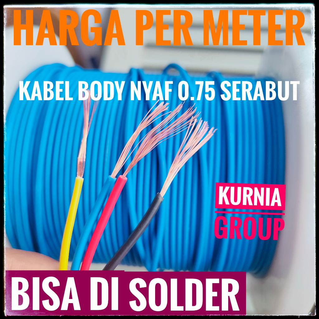 Jual Kabel Serabut Nyaf 0.75 mm Cable AWG Body Elektronik Harga Per ...