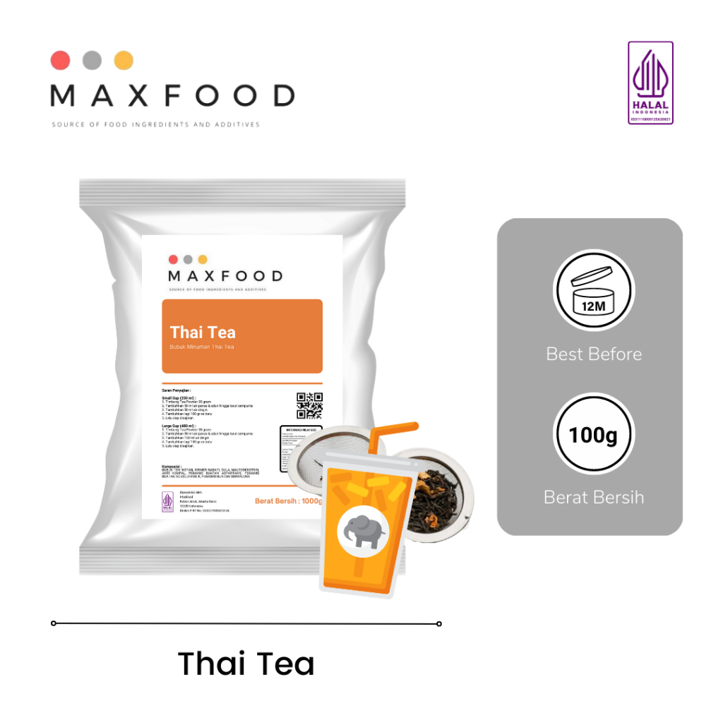 Jual Thai Tea/ Bubuk Minuman Thai Tea/ Thai Tea Powder 100 GR | Shopee ...