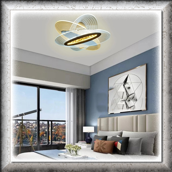 Jual Lampu ceiling hias tempel plafon FUTURISTIC MODERN LED 3 warna ...