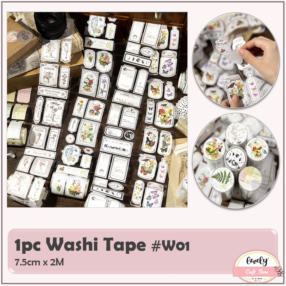 Jual LovelyCraftStore | Washi Tape W01 ~ Masking Tape Selotip Kertas ...