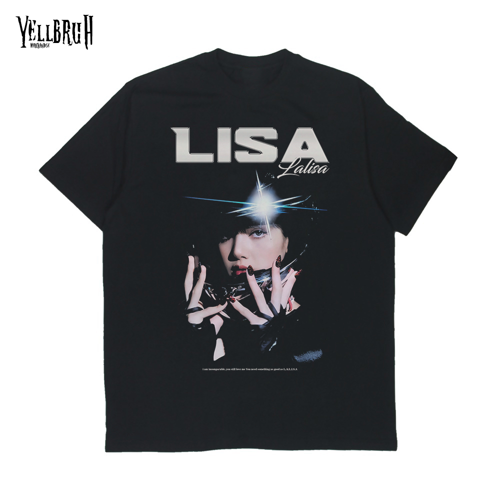 Jual T-shirt Lisa Lalisa Kaos Yellbruh Merchandise Tee Black | Shopee ...