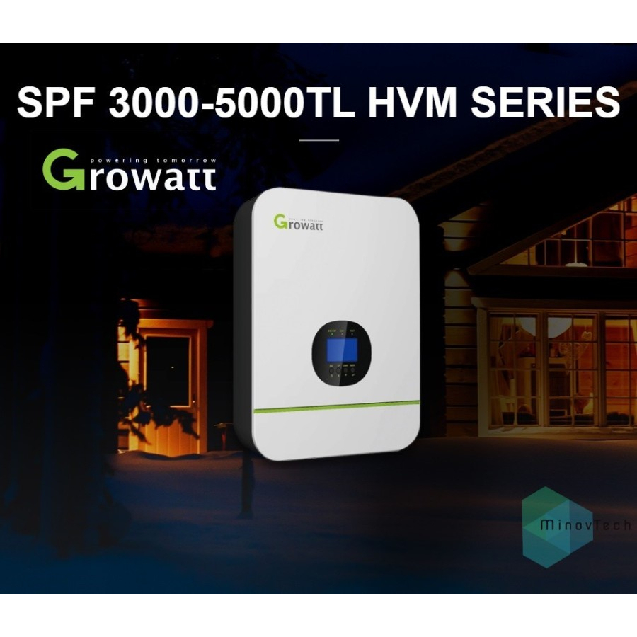 Jual GROWATT SPF5000TL HVM-P +WiFi 5KW/5000W SOLAR INVERTER HYBRID OFFGRID | Shopee Indonesia