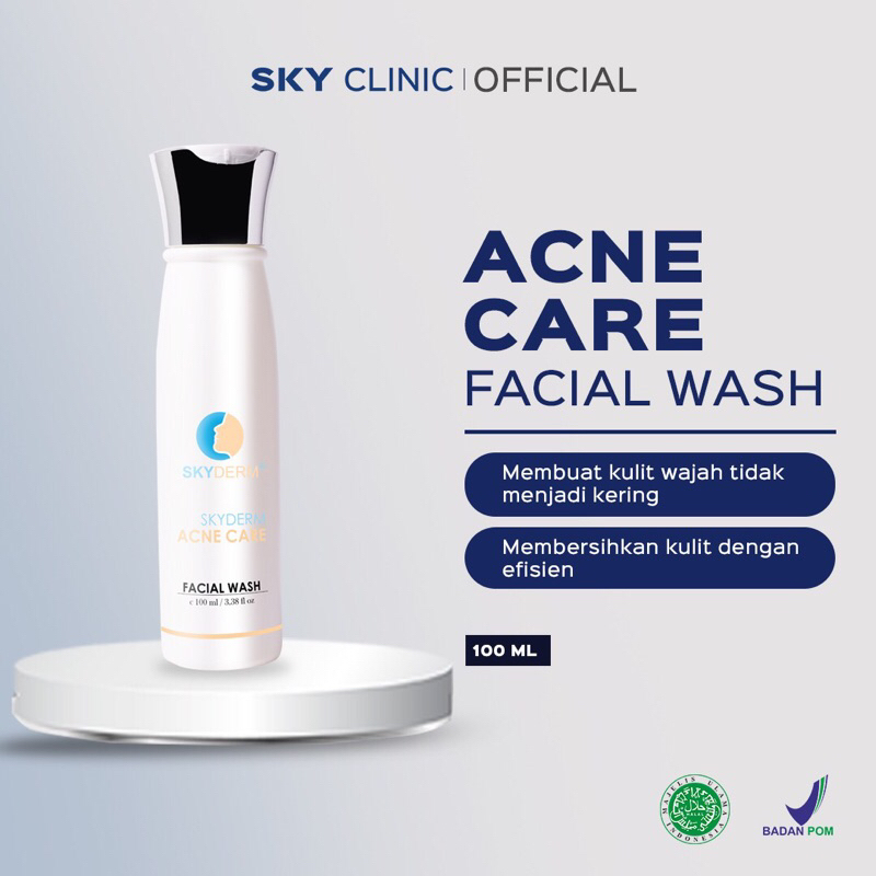 Jual SKYDERM Acne Facial Wash 100ML | Shopee Indonesia