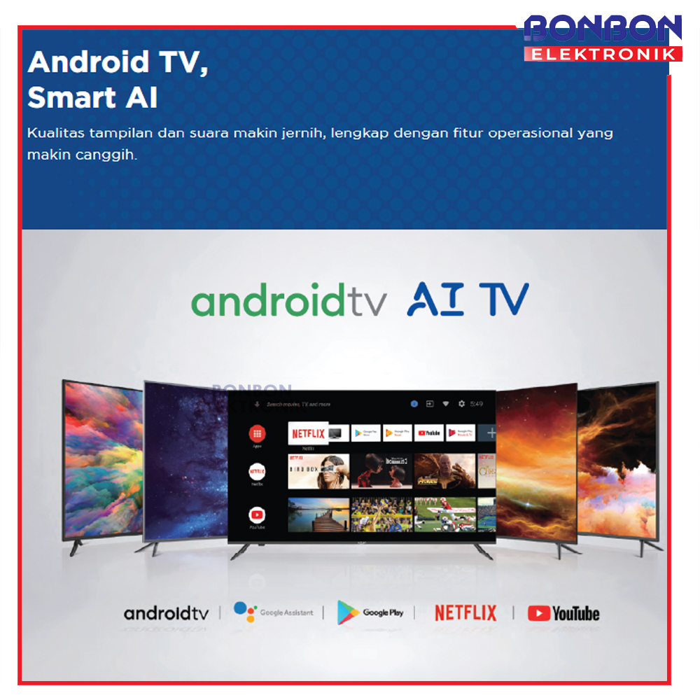 Jual AQUA Smart Android TV 50 Inch LE50AQT6700UG / 50AQT6700 Google ...
