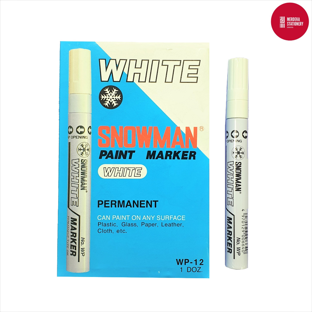 Jual Spidol/Sepidol/Marker Permanent Paint Snowman MEDIUM TIP WHITE ...