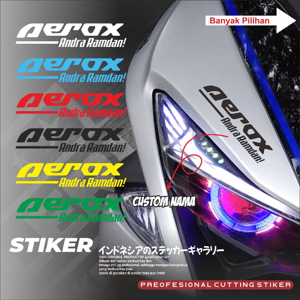 Jual Stiker motor custom nama stiker custom nama motor dan nama ...