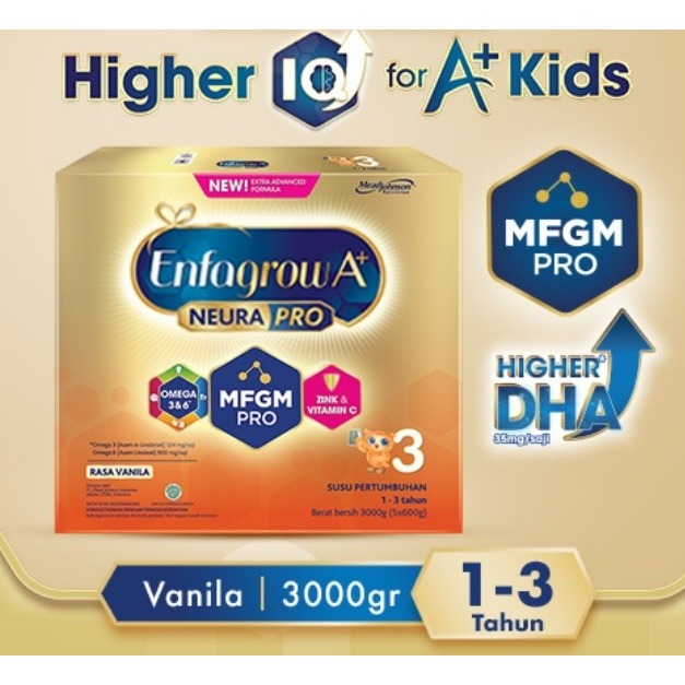 Jual Enfagrow A+ 3 Susu Formula 1-3 Tahun Vanilla 3000gr | Shopee Indonesia