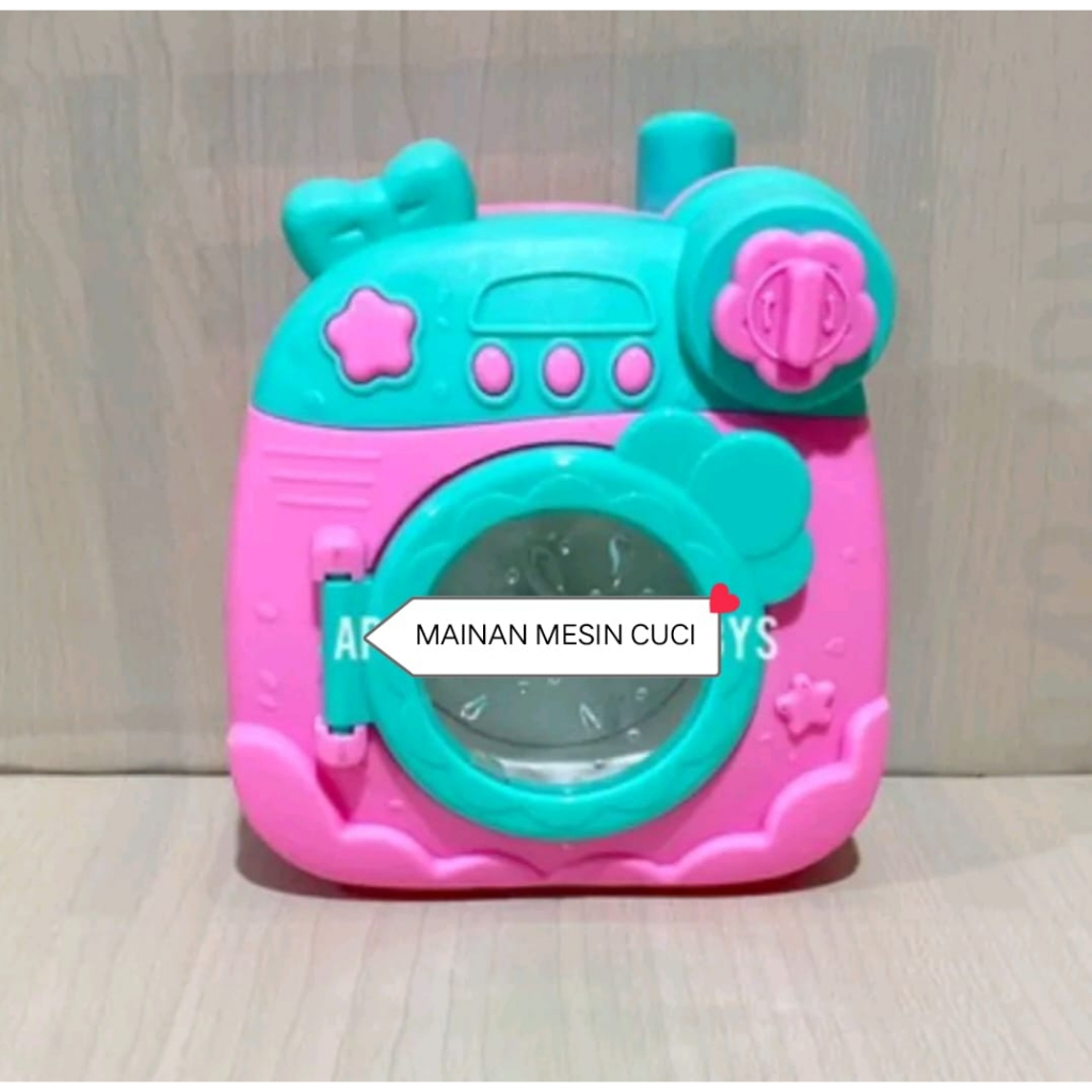 Jual MAINAN ANAK MESIN CUCI BOX MINI 1565 ADA LAMPU / WASHING MACHINE ...