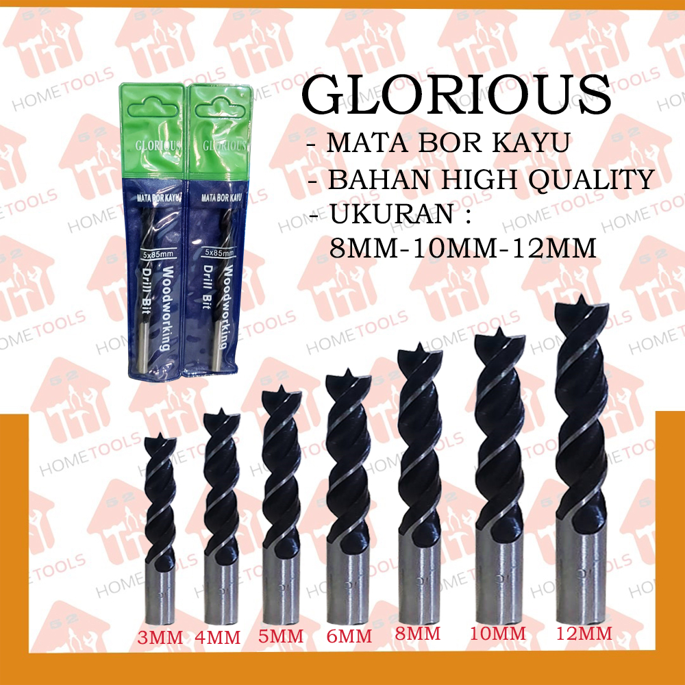 Jual Mata Bor Kayu 3MM 4MM 5MM 6MM 8MM 10MM 12MM Pembolong Kayu ...