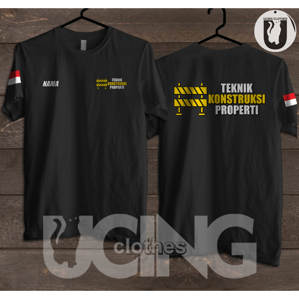 Jual Kaos Baju Teknik Konstruksi Properti Gratis Nama Kamu Kaos Distro ...