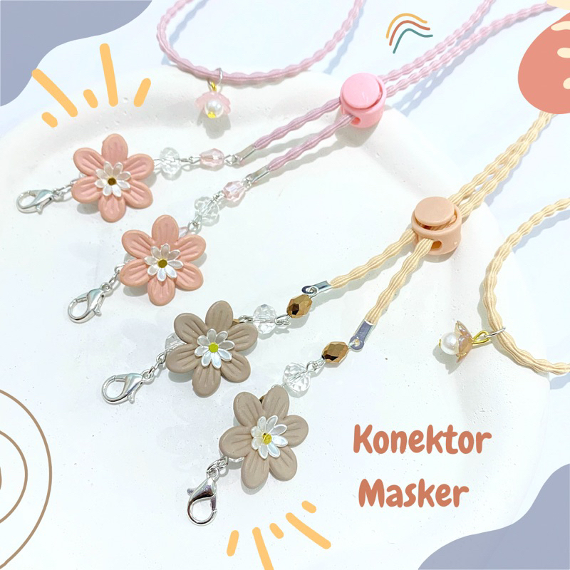 Jual Strap Masker Kelopak/ Strap Masker Kristal Tetes/ Kalung Masker ...