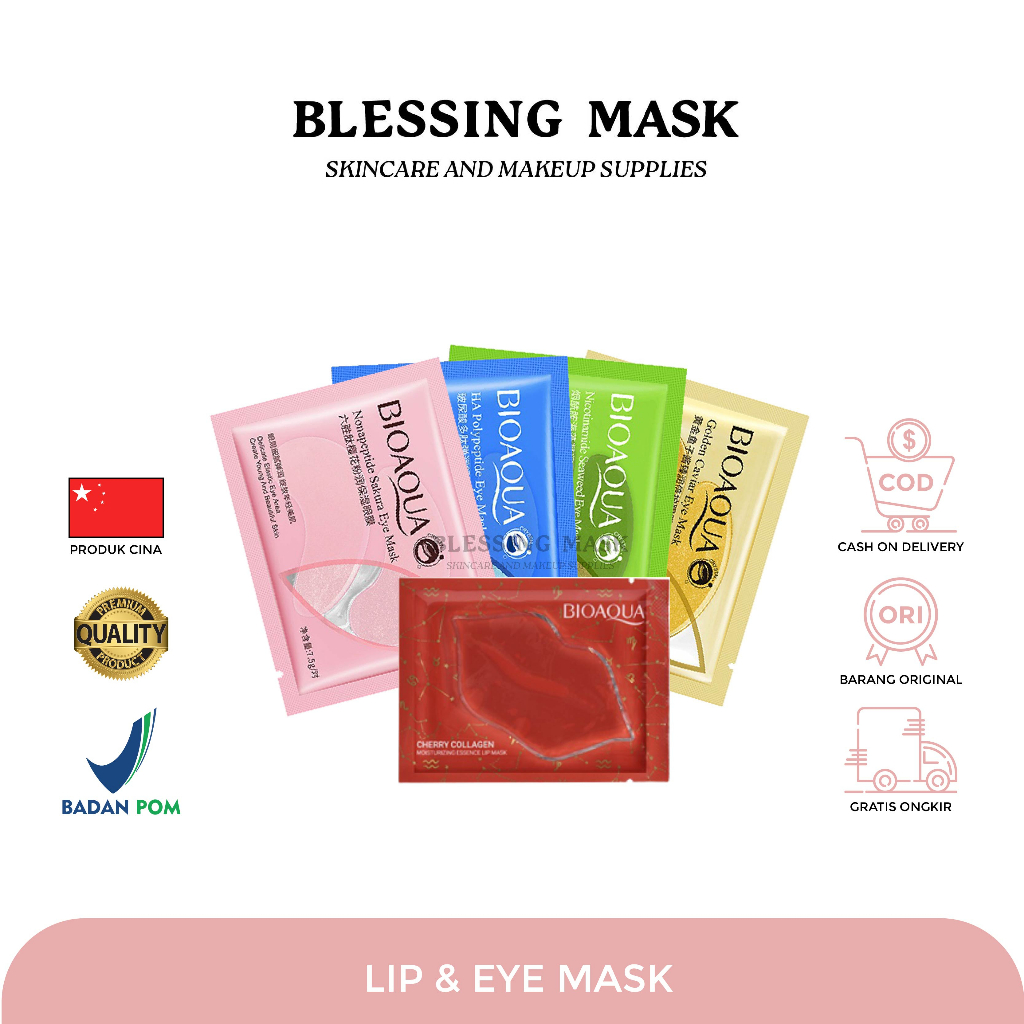 Jual BIOAQUA masker bibir lip mask Cherry collagen Moisturizing Essence ...