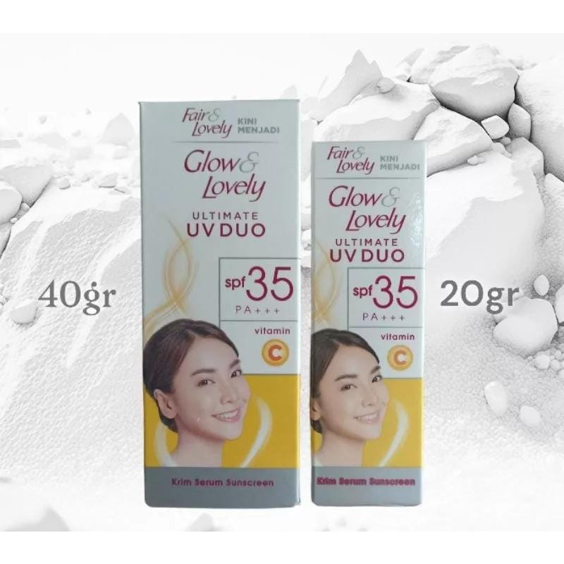 Jual Fair&Lovely Glow And Lovely Ultimate Uv duo Sunscreen spf 30pa ...