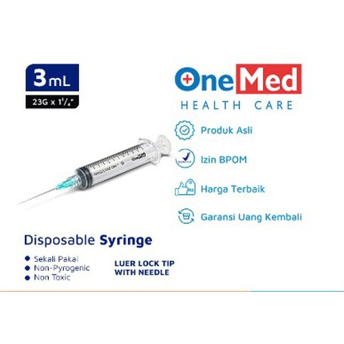Jual Spuit Onemed 3cc Disposable Syringe Onemed 3CC | Shopee Indonesia